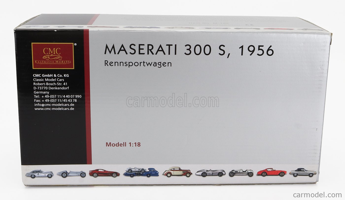 CMC M105 Scale 1/18 | MASERATI 300S SPIDER OPEN 1956 RED
