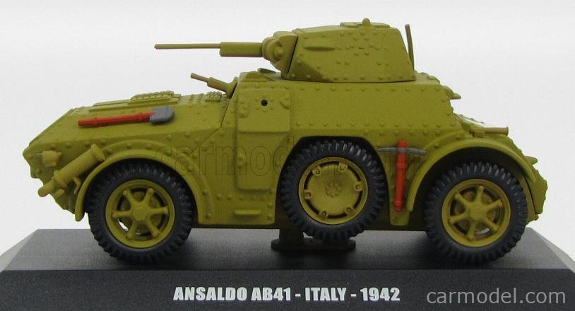 EDICOLA MILITCOL006 Scala 1/43 | ANSALDO AB41 ITALY TANK 1942 MILITARY SAND