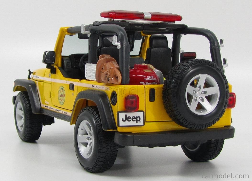 MAISTO 36115Y Echelle 1/18 | JEEP WRANGLER RUBICON OPEN FIRE ENGINE ...