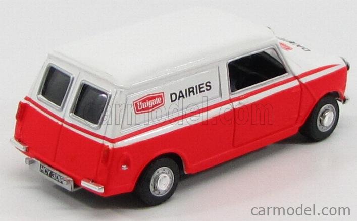 OXFORD-MODELS OXCS053 Scale 1/43 | MINI VAN UNIGATE DAIRIES WHITE RED FLUO