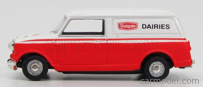 OXFORD-MODELS OXCS053 Scale 1/43 | MINI VAN UNIGATE DAIRIES WHITE RED FLUO