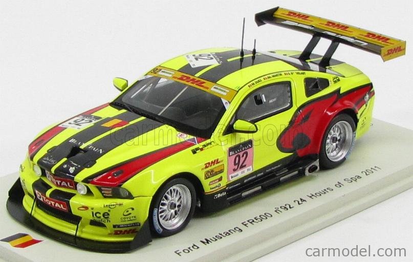 SPARK-MODEL SB020 Scale 1/43 | FORD USA MUSTANG FR500 N 92 24h SPA 2011 ...