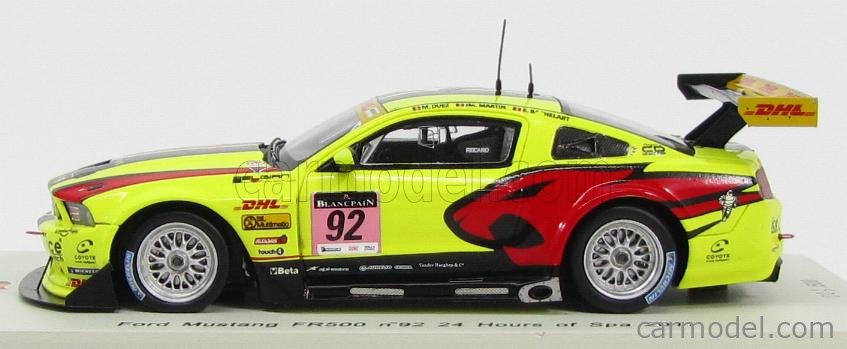 SPARK-MODEL SB020 Scale 1/43 | FORD USA MUSTANG FR500 N 92 24h SPA 2011 ...