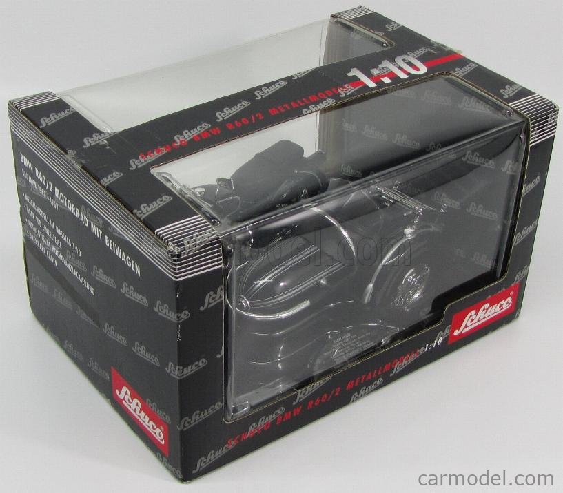 SCHUCO 06513 Scale 1/10 | BMW R60/2 WHIT SIDECAR 1960 BLACK