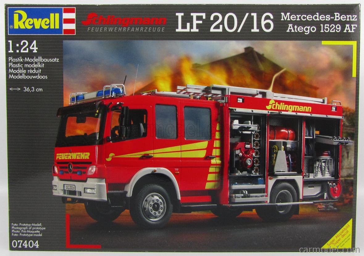 REVELL-KIT 07404 Scale 1/24 | MERCEDES BENZ ATEGO 1529AF TRUCK FEURWEHR ...