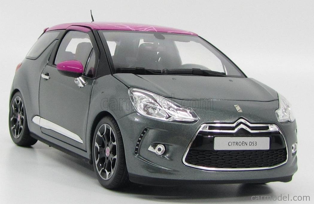 NOREV 181544 Escala 1/18 | CITROEN DS3 2-DOOR 2011 THORIUM GREY MET FUCSIA