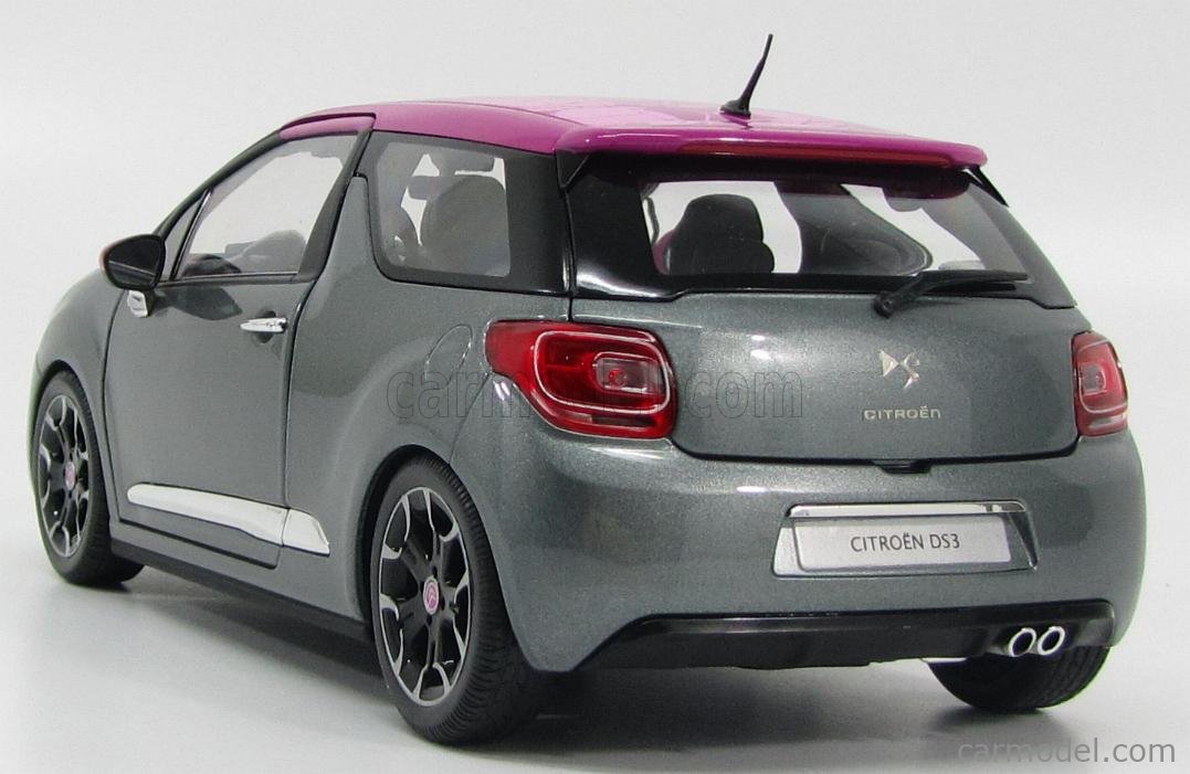 NOREV 181544 Scale 1/18 | CITROEN DS3 2-DOOR 2011 THORIUM GREY MET FUCSIA