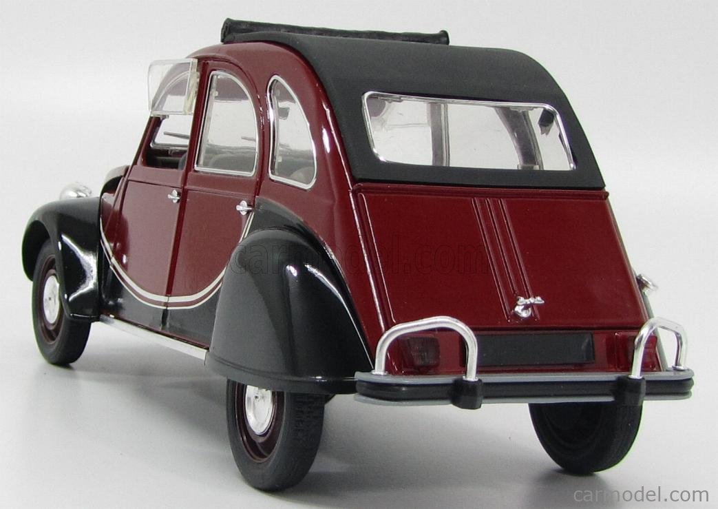 SOLIDO 8040 Escala 1/18 | CITROEN 2CV CHARLESTON 1982 - OPEN ROOF - TETTO APERTO BORDEAUX BLACK
