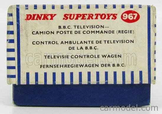 DINKY ENGLAND 967 Scale 1/43 | TRUCK B.B.C. TELEVISION SERVICE MOBILE ...