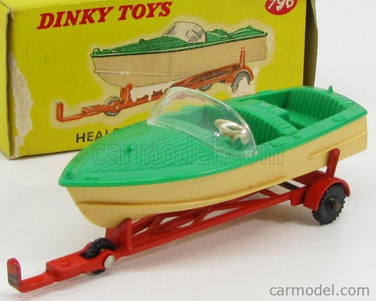 DINKY ENGLAND 796 Scale 1/43 | HEALEY SPORTS BOAT ON TRAILER GREEN ...