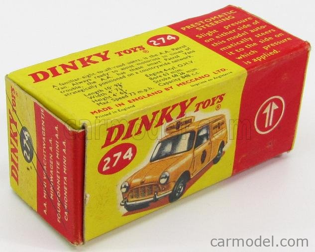 DINKY ENGLAND 274 Escala 1/43 | MINI VAN AA PATROL SERVICE YELLOW