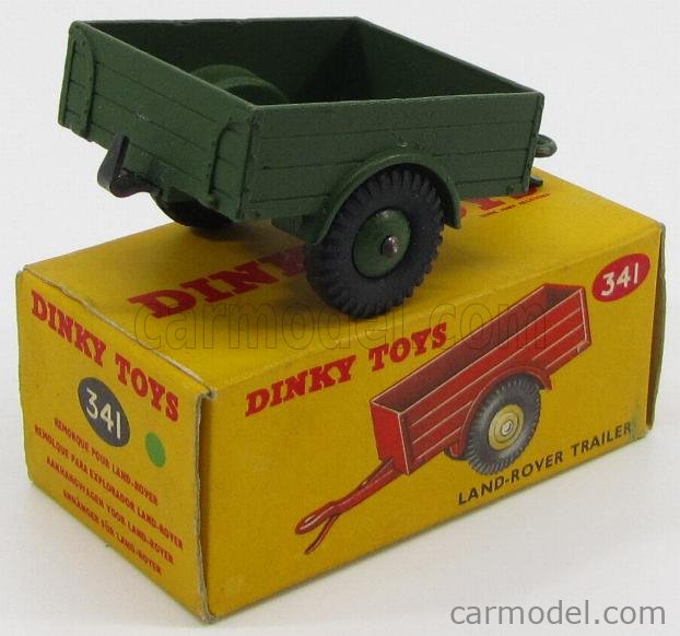 DINKY ENGLAND 341 Scale 1/43 | LAND ROVER LAND TRAILER GREEN