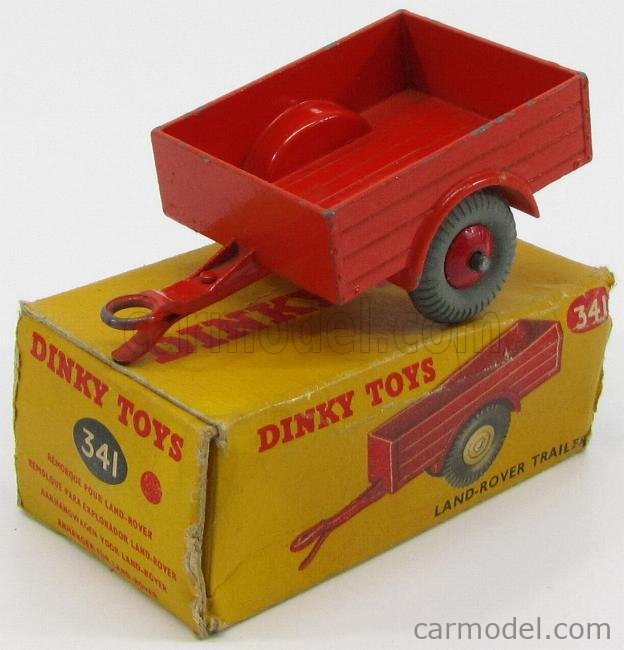 DINKY ENGLAND 341 Scale 1/43 | LAND ROVER LAND TRAILER ORANGE