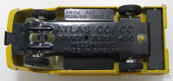 DINKY ENGLAND 436 Scale 1/50 | ATLAS COPCO COMPRESSOR LORRY YELLOW
