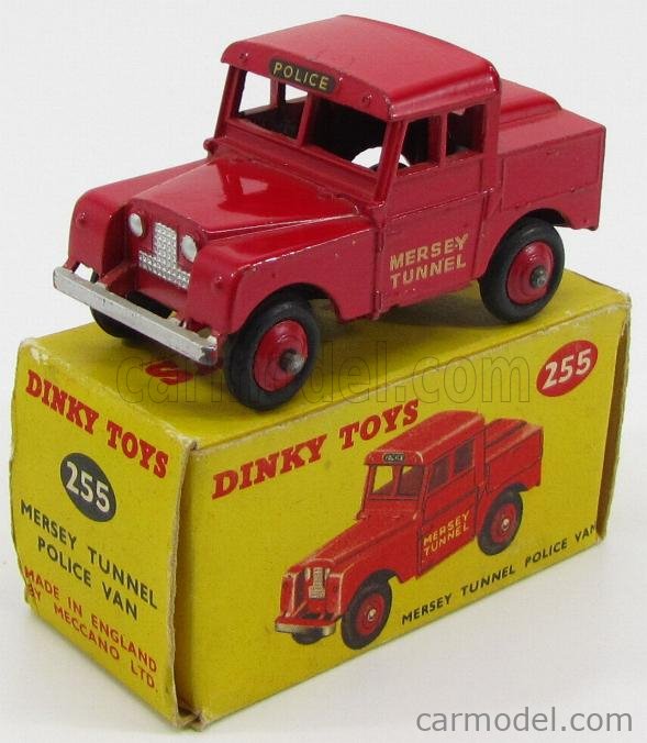 DINKY ENGLAND 255 Scale 1/43 | LAND ROVER LAND MERSEY TUNNEL POLICE VAN RED