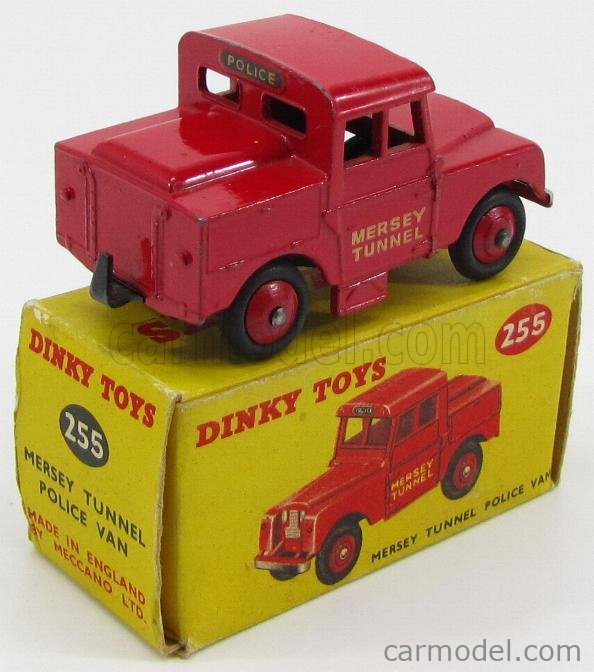 DINKY ENGLAND 255 Scale 1/43 | LAND ROVER LAND MERSEY TUNNEL POLICE VAN RED