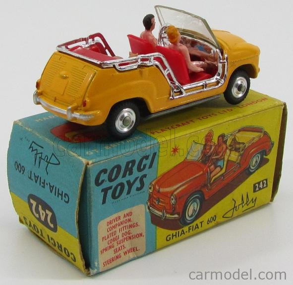 CORGI 242 Scale 1/43 | FIAT 600 GHIA JOLLY YELLOW