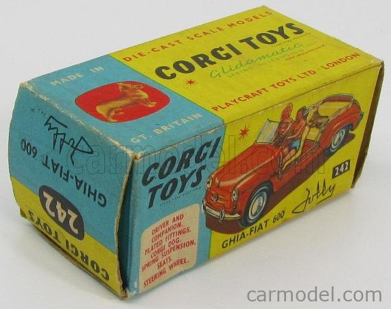 CORGI 242 Scale 1/43 | FIAT 600 GHIA JOLLY YELLOW