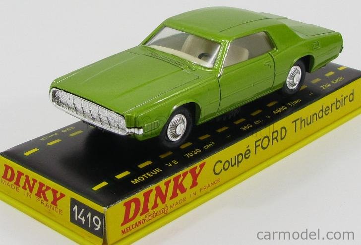 DINKY FRANCE 1419 Scale 1/43 | FORD USA THUNDERBIND COUPE WITH SIGN ...