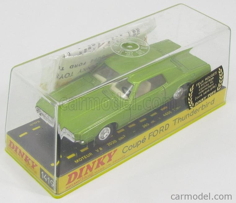 DINKY FRANCE 1419 Scale 1/43 | FORD USA THUNDERBIND COUPE WITH SIGN ...