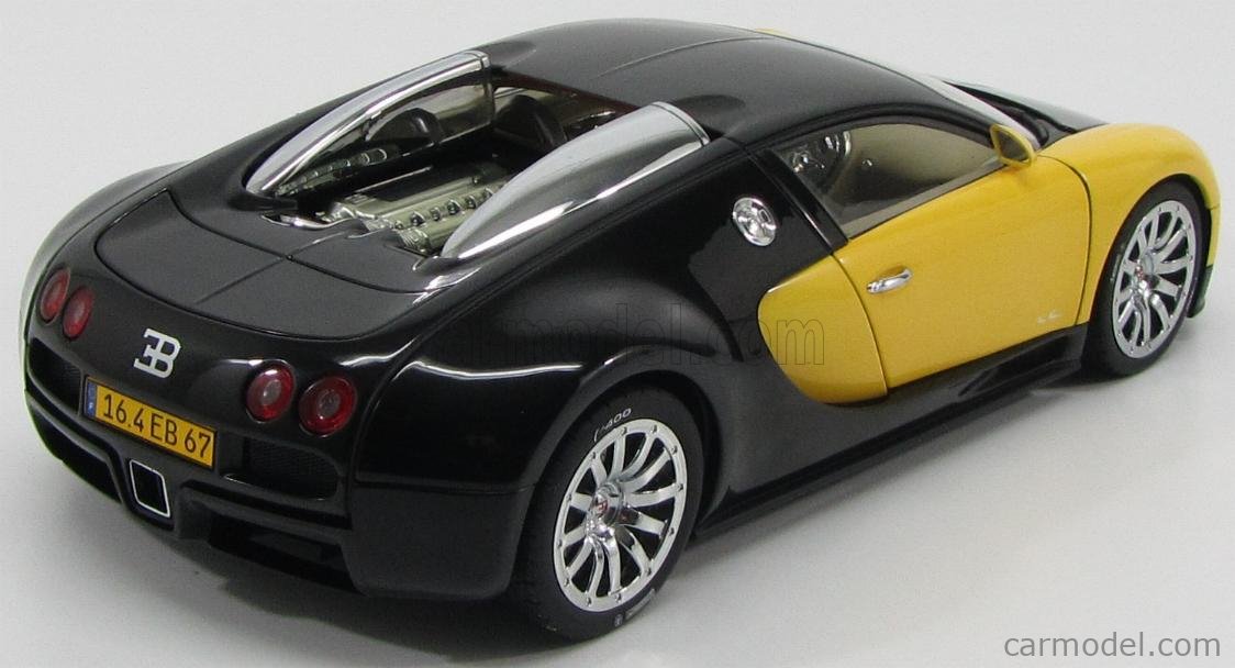 AUTOART 70904 Scale 1/18 | BUGATTI EB16.4 VEYRON 2009 BLACK YELLOW