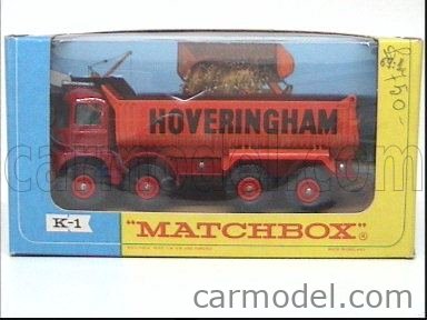 MATCHBOX K1 Scale 1/50 | FODEN TIPPER TRUCK RED ORANGE