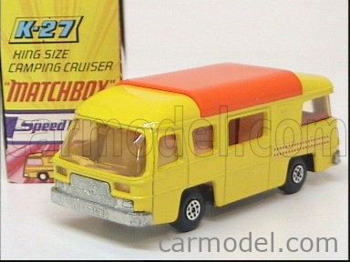 MATCHBOX K-27 Scale 1/50 | MATCHBOX CAMPING CRUISER CARAVAN YELLOW