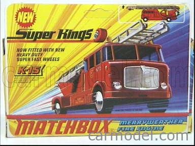 MATCHBOX K-15 Scale 1/50 | AEC MERRYWEATHER FIRE ENGINE RED MET