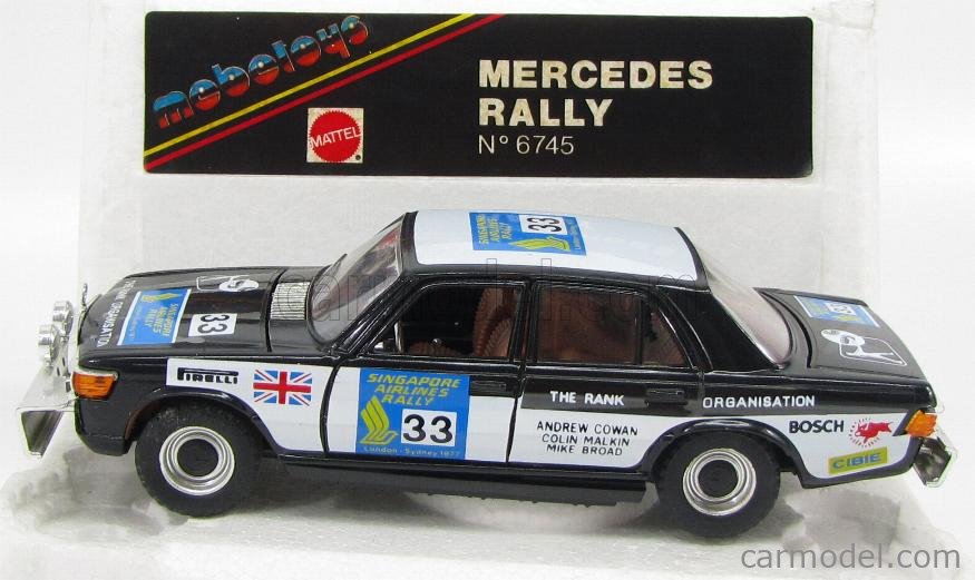 MEBETOYS MATTEL 6745 Masstab: 1/25 | MERCEDES BENZ 280SE N 33 RALLY ...