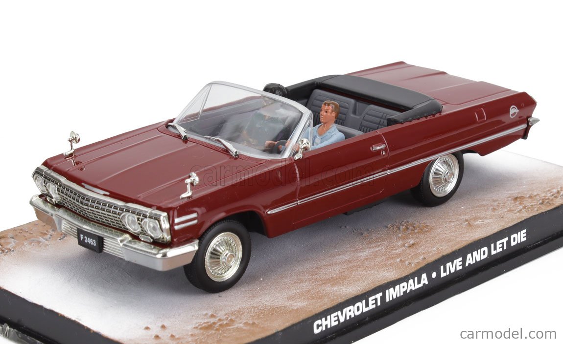 EDICOLA EAGBONDCOL023 Scale 1/43 | CHEVROLET IMPALA CABRIOLET 1973 - JAMES BOND 007 - LIVE AND ...