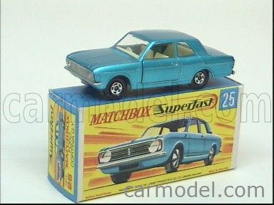 MATCHBOX 25 Scale 1/66 | FORD ENGLAND CORTINA GT BLUE MET