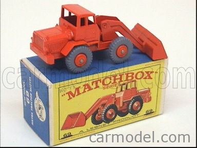 MATCHBOX 69 Scale 1/66 | HATRA TRACTOR SHOVEL ORANGE