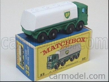 MATCHBOX 32 Scale 1/66 | LEYLAND BP PETROL TANKER GREEN WHITE