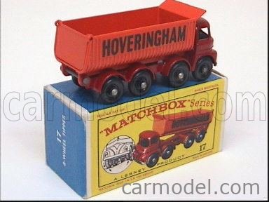 MATCHBOX 17 Scale 1/66 | MATCHBOX 8-WHEEL TIPPER - HOVERINGHAM RED