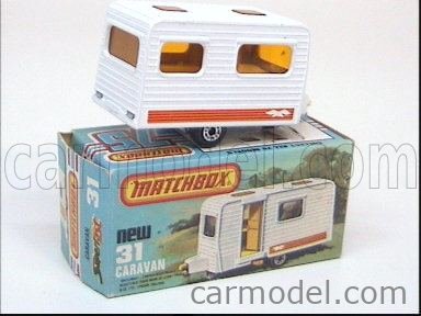 MATCHBOX 31 Scale 1/66 | MATCHBOX CARAVAN WHITE
