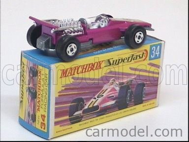 MATCHBOX 34 Scale 1/66 | MATCHBOX F1 RACING CAR N 16 PINK MET