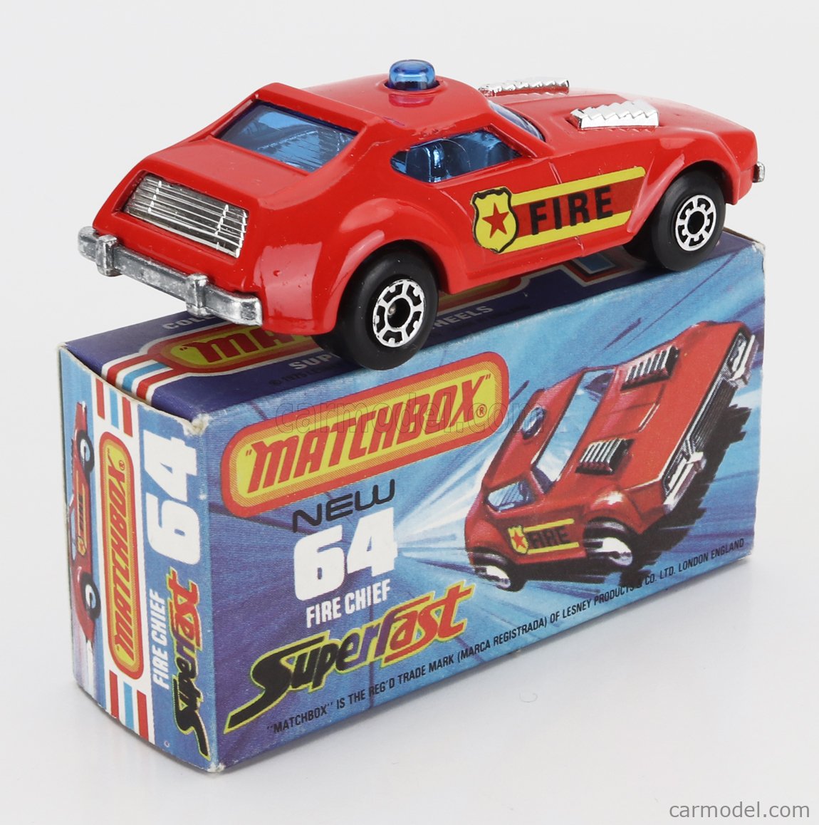 MATCHBOX 64 Escala 1/66 | MATCHBOX FIRE CHIEF RED