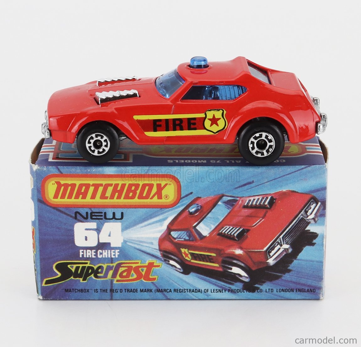 MATCHBOX 64 Escala 1/66 | MATCHBOX FIRE CHIEF RED