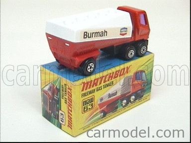 MATCHBOX 63 Scale 1/66 | MATCHBOX FREEWAY GAS TANKER SHELL RED