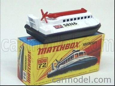 MATCHBOX 72 Scale 1/66 | MATCHBOX HOVERCRAFT SRN6 WHITE BLACK