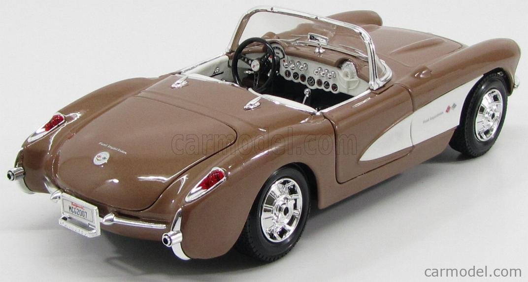 MAISTO 31139BR Scale 1/18 | CHEVROLET CORVETTE SPIDER 2-DOOR 1957 LIGHT ...