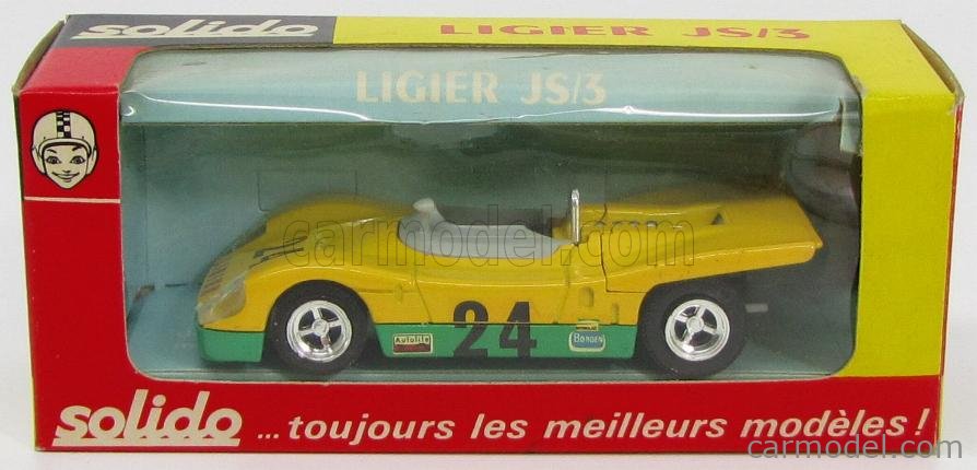 SOLIDO 195 Scale 1/43 | LIGIER JS/3 N 24 1971 YELLOW GREEN