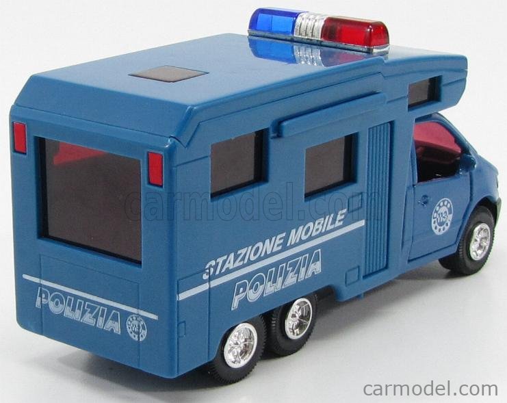 UNKNOWN / Scale 1/43 | POLICE CAMPER POLIZIA WITH FRICTION BLUE