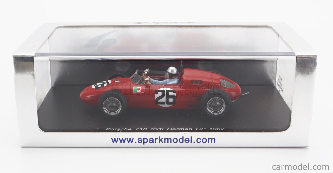 SPARK-MODEL S1863 Scale 1/43 | PORSCHE F1 718 N 26 GERMANY GP 1962 NINO ...