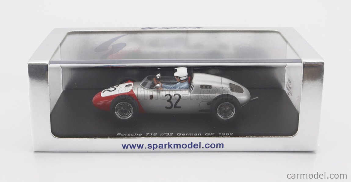 SPARK-MODEL S1864 Scale 1/43 | PORSCHE F1 718 N 26 GERMAN GP 1962 HEINI ...