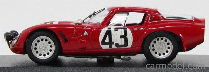 BEST-MODEL 9500 Echelle 1/43 | ALFA ROMEO TZ2 TEAM AUTODELTA SPA N 43 24h LE MANS 1965 T.ZECCOLI ...
