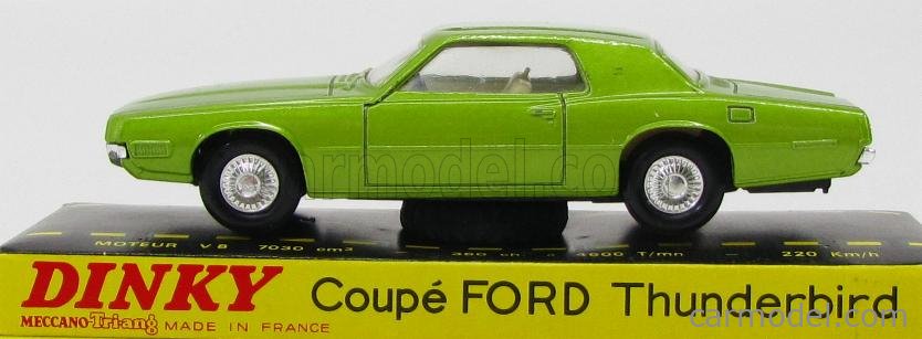 DINKY FRANCE 1419 Scale 1/43 | FORD USA THUNDERBIND COUPE LIGHT GREEN MET