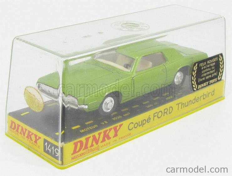 DINKY FRANCE 1419 Scale 1/43 | FORD USA THUNDERBIND COUPE LIGHT GREEN MET