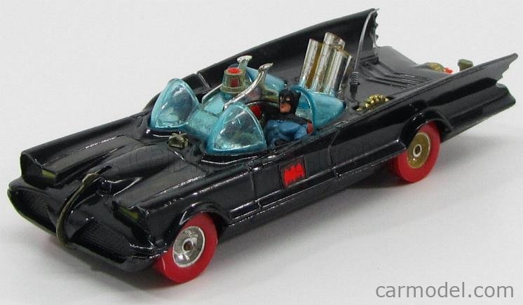CORGI 267 Scale 1/43 | BATMAN BATMOBILE WITH BATMAN - (RED WHEELS) BLACK