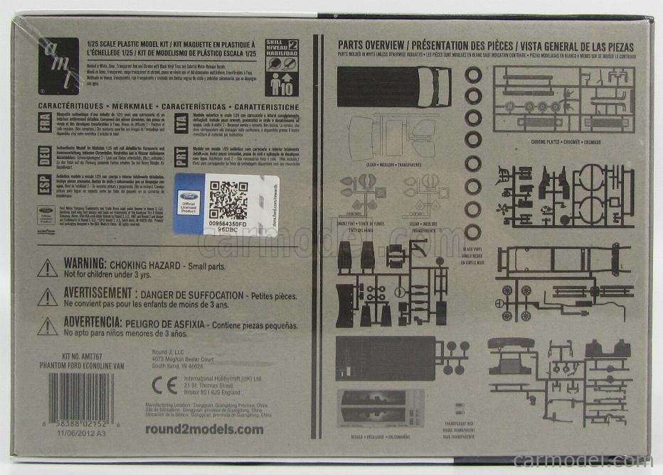 AMT-KIT AMT767/12 Scale 1/25 | FORD USA PHANTOM ECOLINE CUSTOM VAN 1976